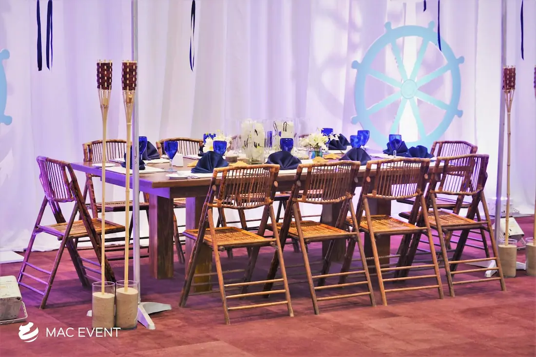 Rectangular Rustic Table for Weddings & Events in Puerto Vallarta