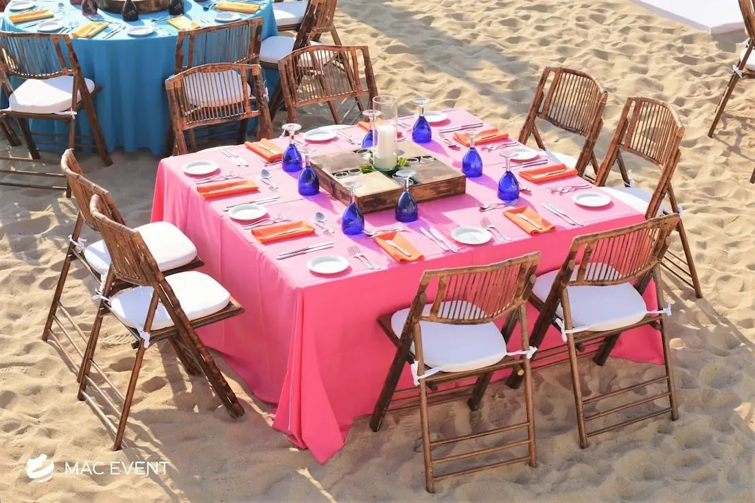 Square Table for Weddings & Events in Puerto Vallarta